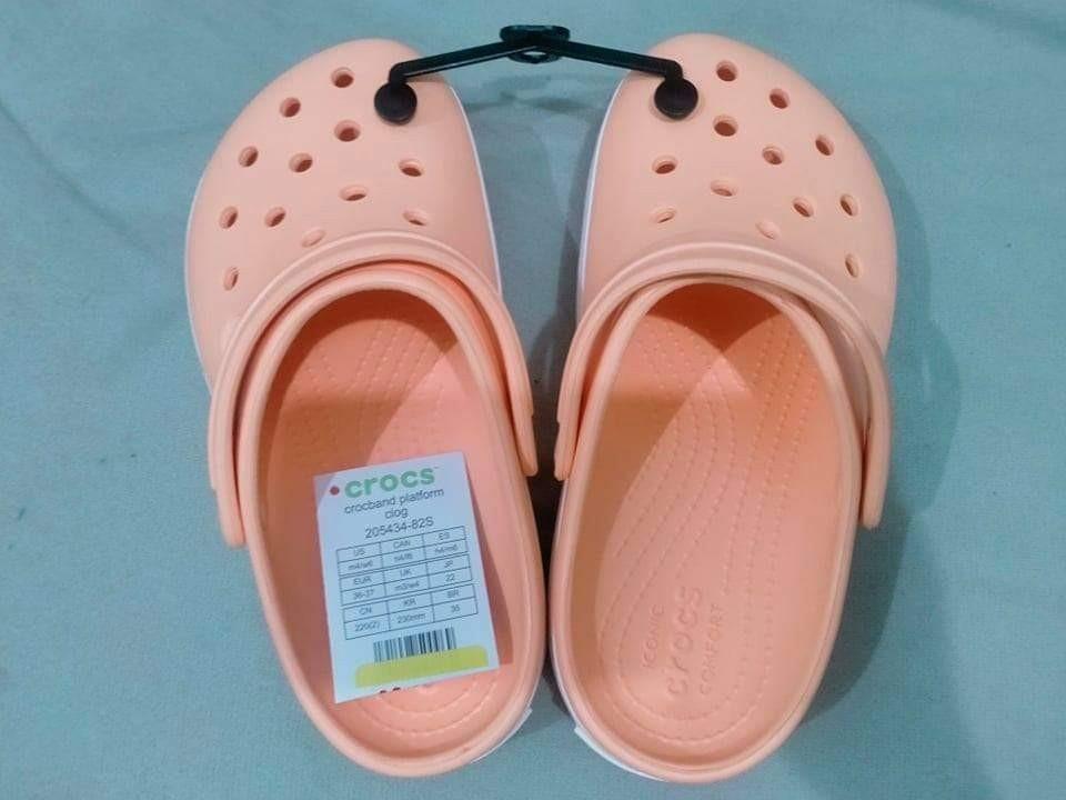 Crocs Crocband Platform Clog (SN366) Orange, Women's Fashion, Footwear ...