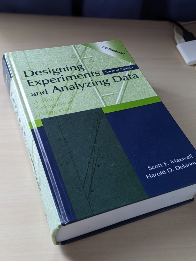 Designing experiments and analyzing data, by Maxwell and Delaney, Hobbies & Toys, Books ...