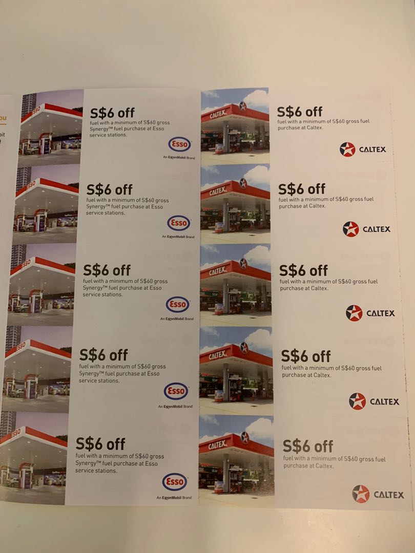 Esso and Caltex voucher, Tickets & Vouchers, Vouchers on Carousell