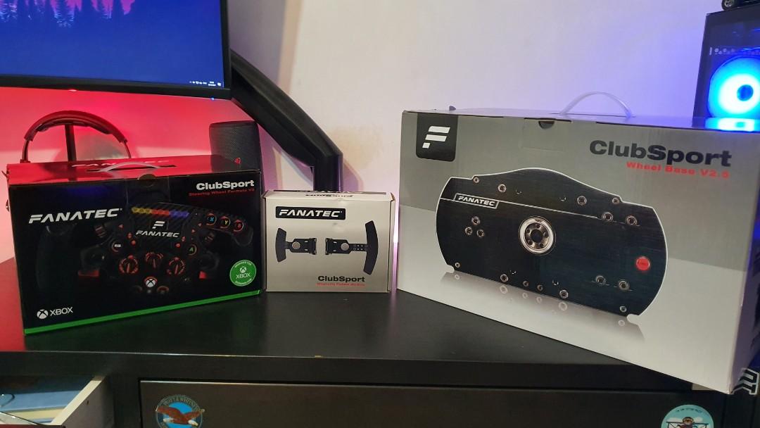 Fanatec CSW 2.5 + Formula V2 with clubsport magnetic paddle module ...