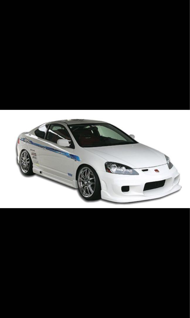 Honda integra Dc5 Ings piano black side skirts, Car Accessories ...