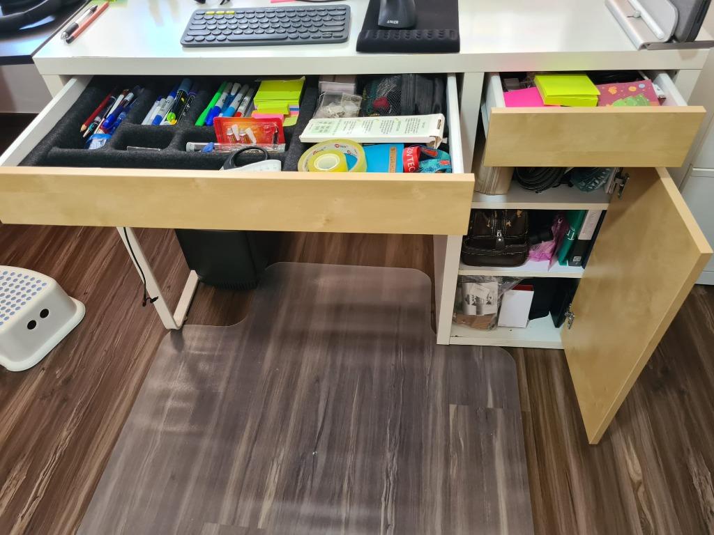 Ikea Micke Desk with add-on shelving unit, Furniture & Home Living ...