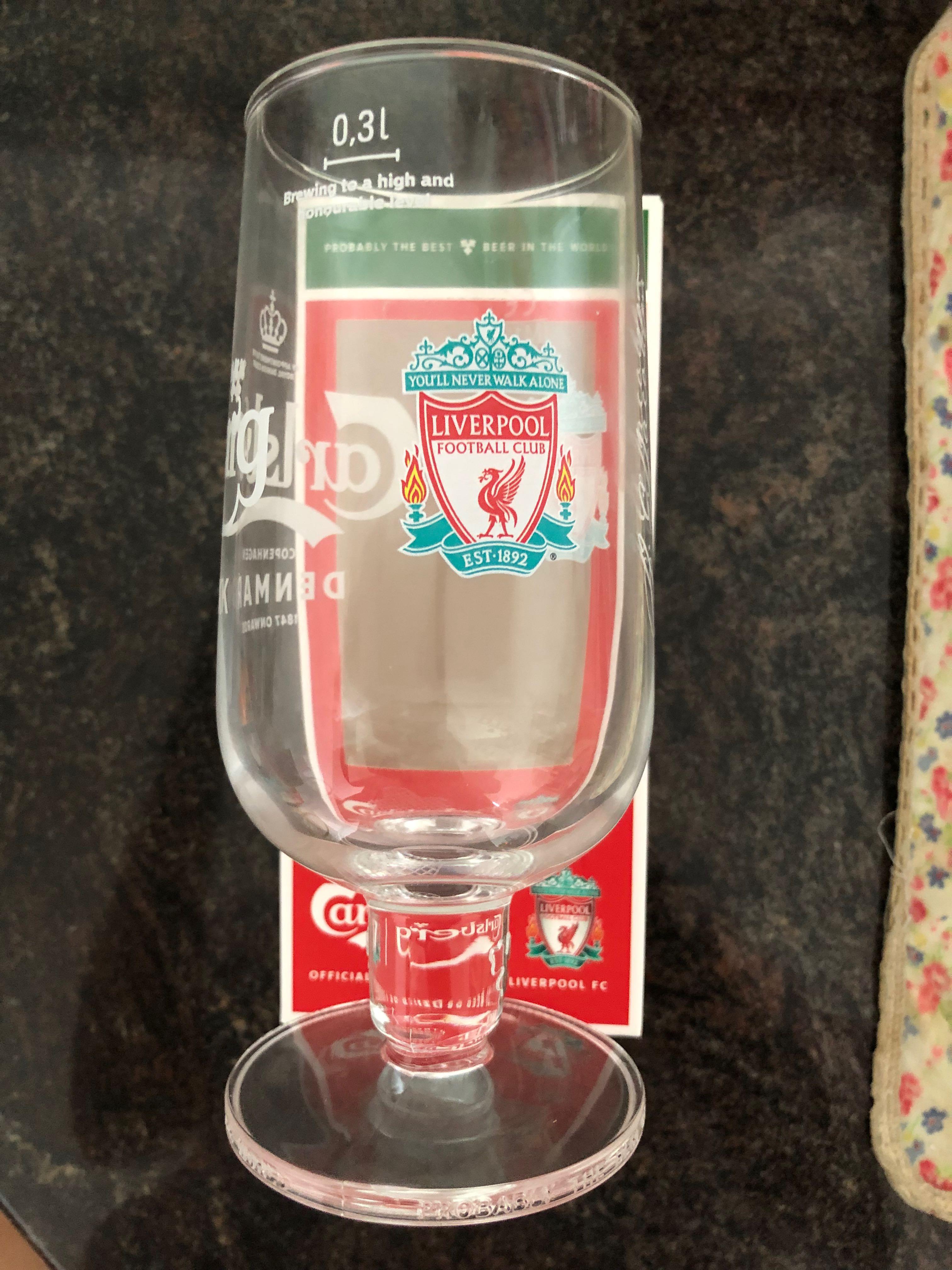 Limited Edition Liverpool FC Beer Glass, Furniture & Home Living ...