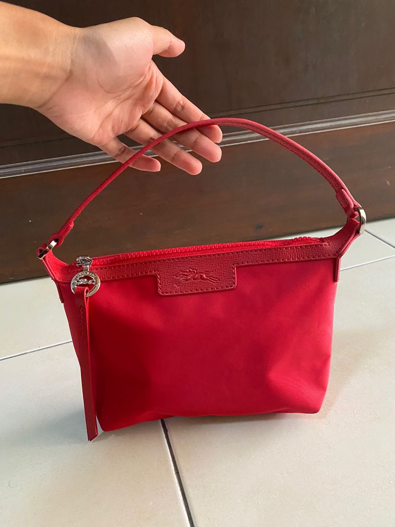 Longchamp Red Le Pliage Néo Pochette, Luxury, Bags & Wallets on Carousell