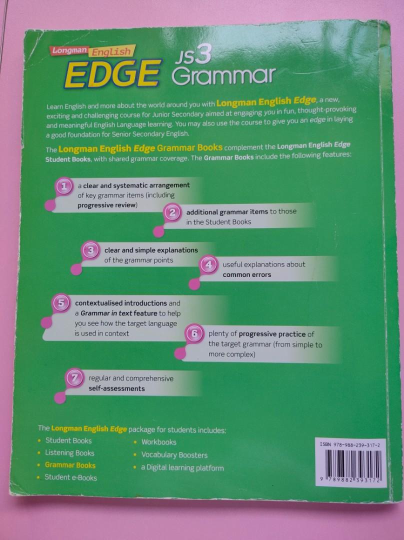 Longman English Edge Grammar Book JS3, 興趣及遊戲, 書本 & 文具, 書本及雜誌 - 補充練習 ...