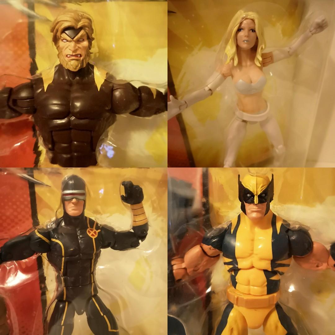 Hasbro Marvel Legends Puck Series - Sabertooth, Emma Frost, Cyclops ...
