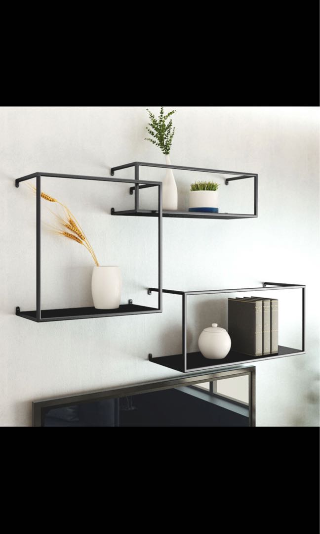 Nordic Metal Wall Rack, Furniture & Home Living, Furniture, Shelves ...