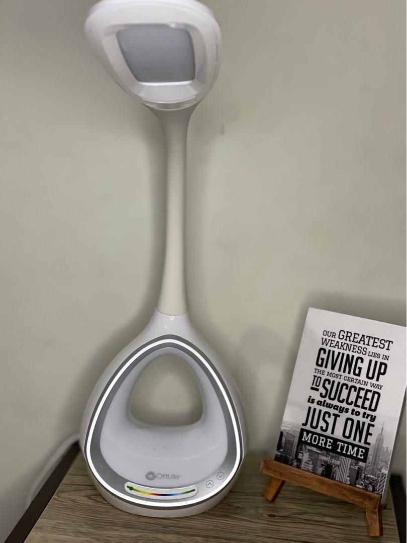 Ottlite LED desk lamp with colour changing tunnel and USB port ...