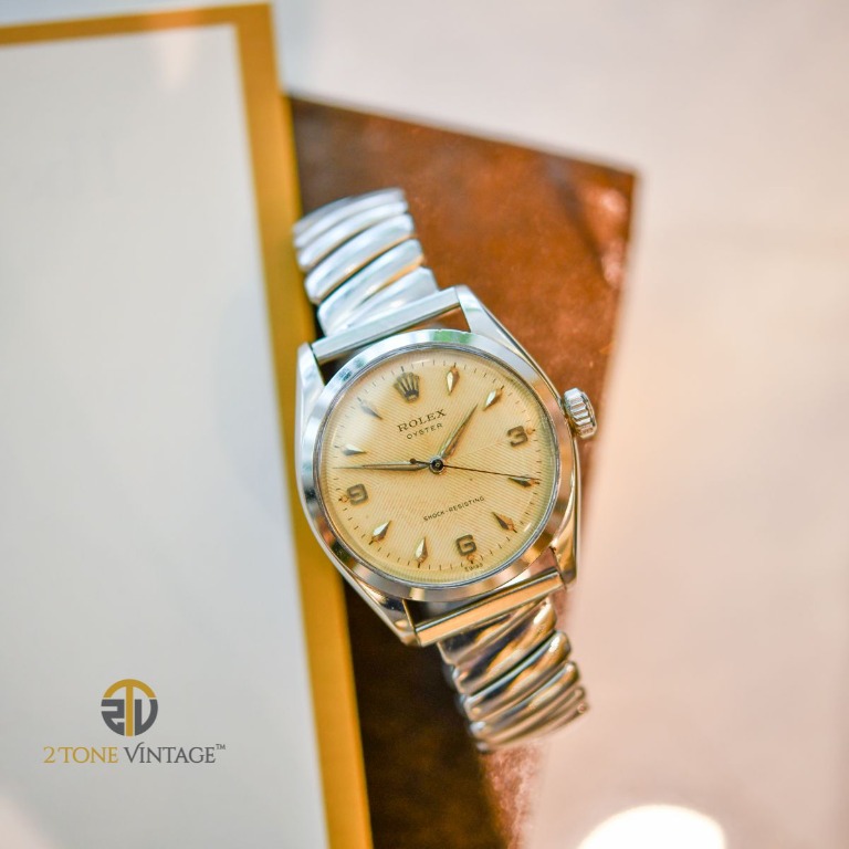 Rolex Oyster Ref. 6480 with Chevron Dial, Luxury, Watches on Carousell