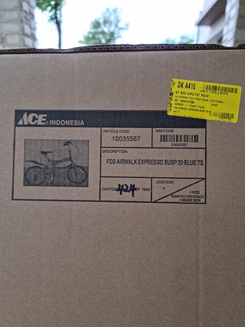 SEPEDA LIPAT ACE HARDWARE type EXPRESSO SUSPENSION Blue 20 inch ...