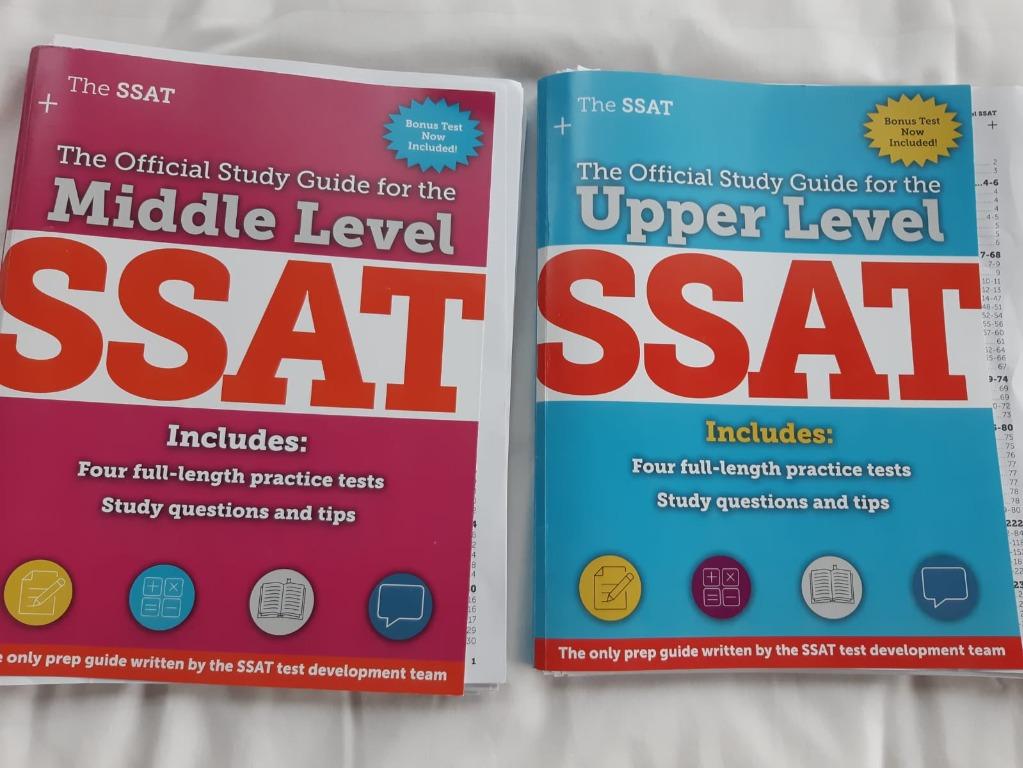 SSAT Official Study Guides: Middle Level (4 tests) and Upper Level (4 ...