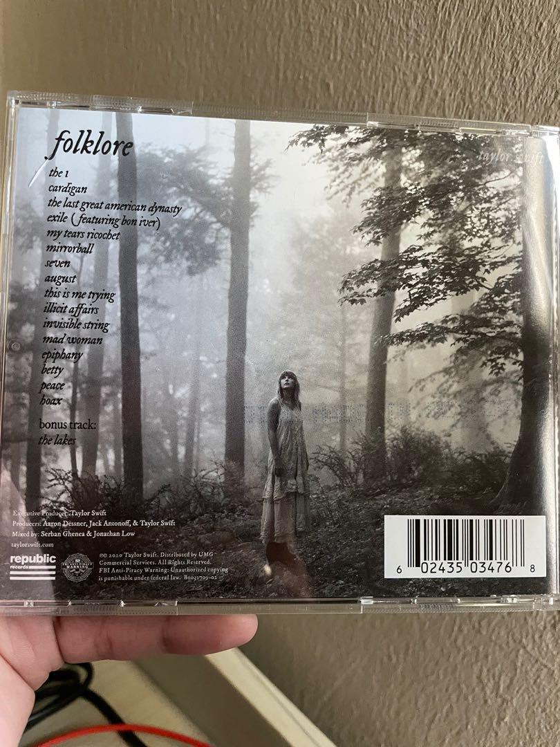 Taylor Swift - folklore (Deluxe CD - the ‘clandestine meetings’ edition), Hobbies & Toys, Music ...