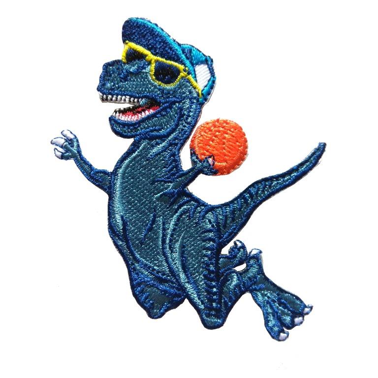 T-Rex Dinosaur Slam Dunk Basketball Iron On Patch, Hobbies & Toys ...