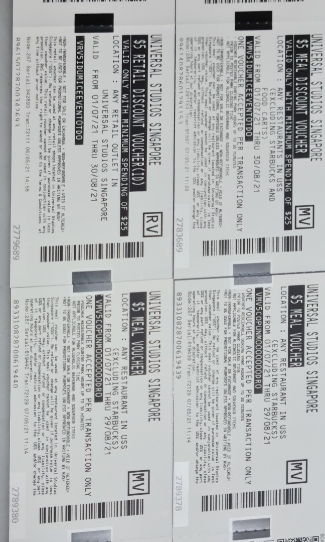 Universal studios day ticket x 2, Tickets & Vouchers, Local Attractions ...