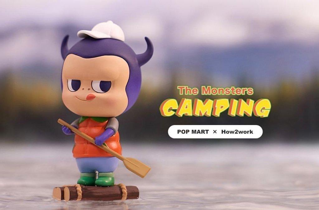 全新 Pop Mart x How2Work Labubu The Monster Camping YaYa Wooden Raft 盲盒 ...