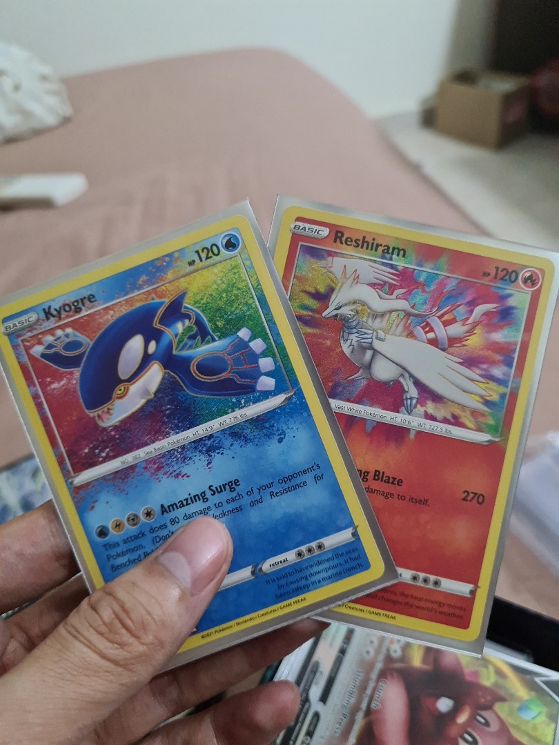 Amazing rare kyogre and reshiram, Hobbies & Toys, Toys & Games on Carousell