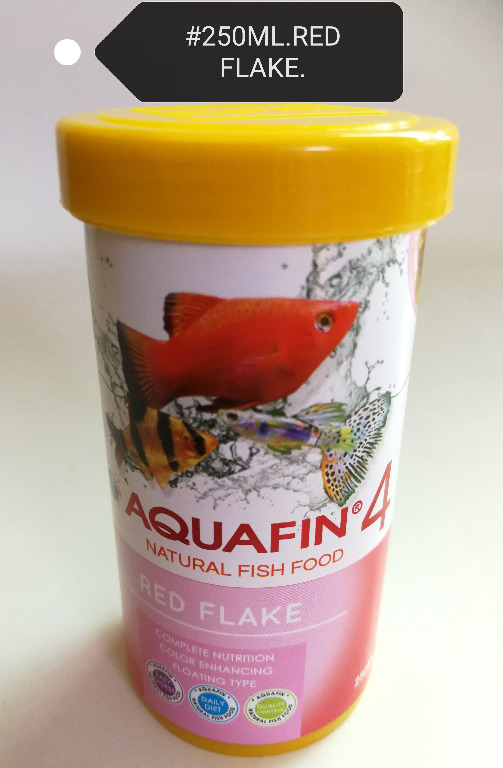 Aquafin Red Flake Natural Fish Food Feed Aquarium 250ml, Pet Supplies ...