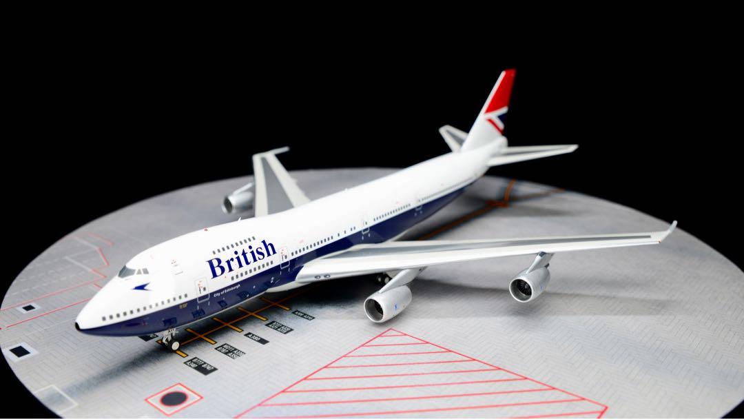 [飛機模型] ARD Models 1:200 (InFlight代工) 英國航空 B747-200 G-BDXH, 興趣及遊戲, 旅行 ...