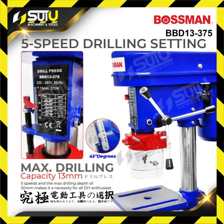 BOSSMAN BBD13375 0.5HP 13MM Drill Press Machine with Induction Motor ...