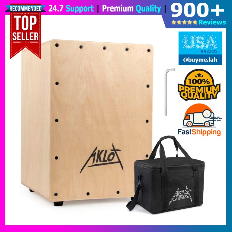 Cajon Box Drum Wooden Percussion Box with Internal Adjustable Snares ...