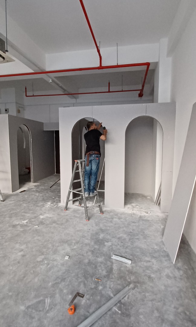 Dry partition wall /flash ceiling, Home Services, Home Repairs on Carousell