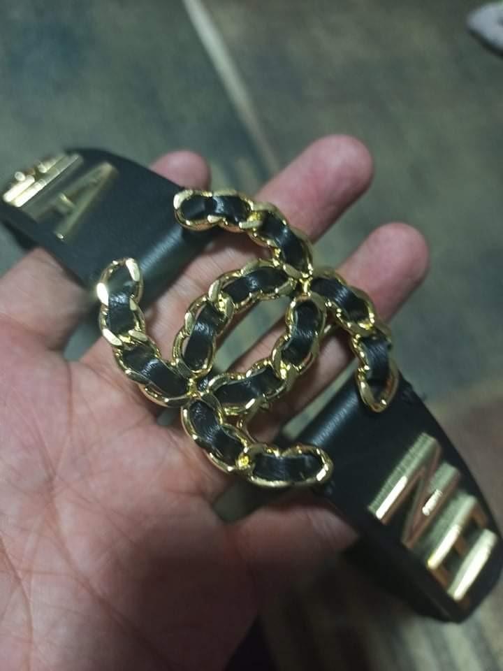 Chanel logo belt, Women's Fashion, Watches & Accessories, Belts on ...