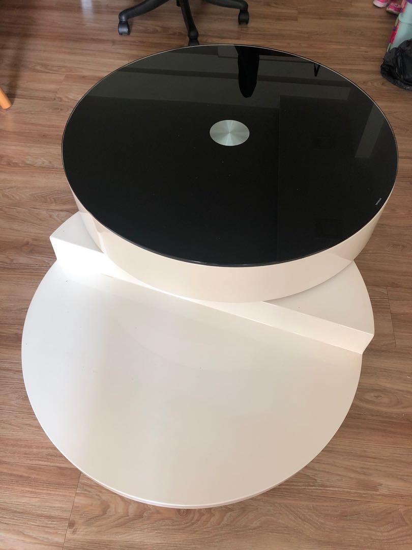 Coffee Table - Round and top rotatable, Furniture & Home Living ...