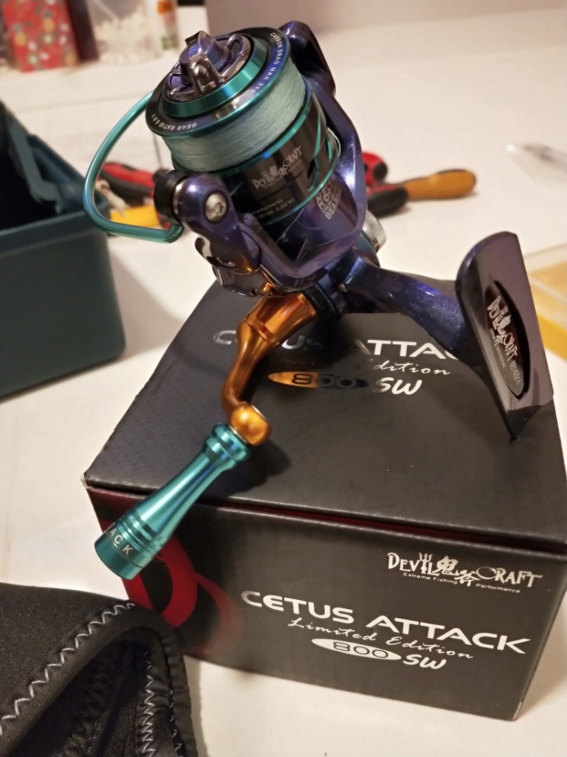 devil craft cetus attack 800ul spinning reel, Sports Equipment, Fishing ...