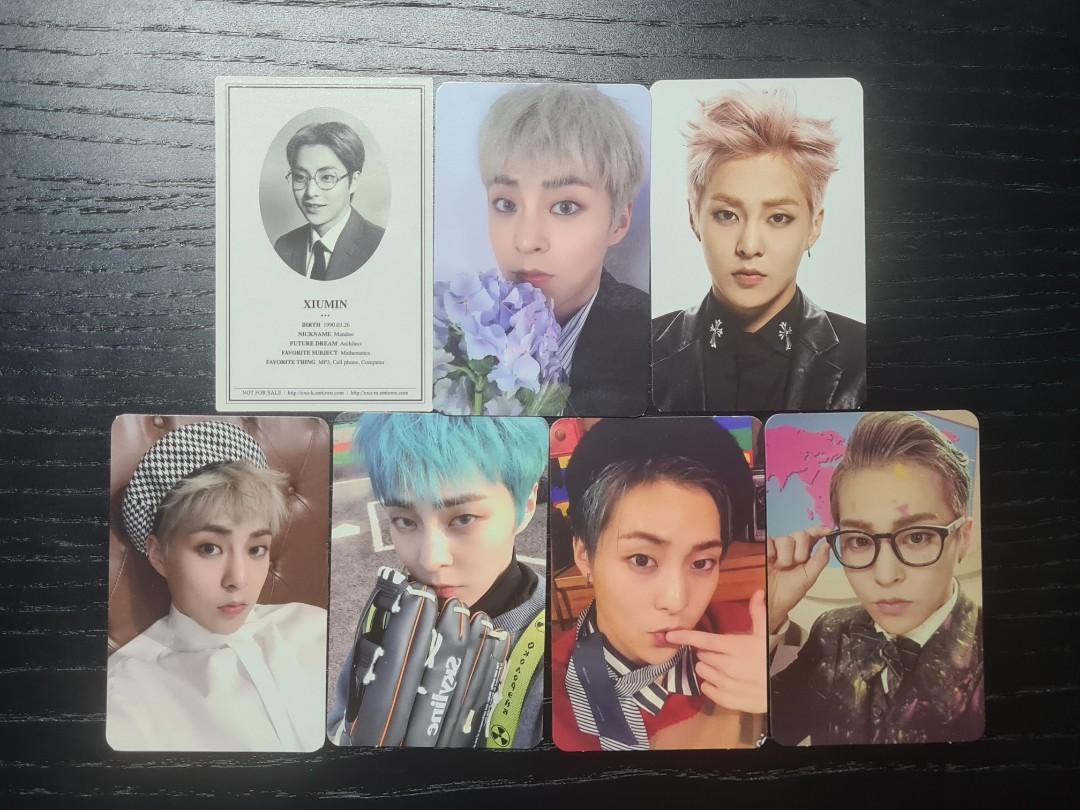 EXO Xiumin / Kim Minseok photocards, Hobbies & Toys, Memorabilia ...