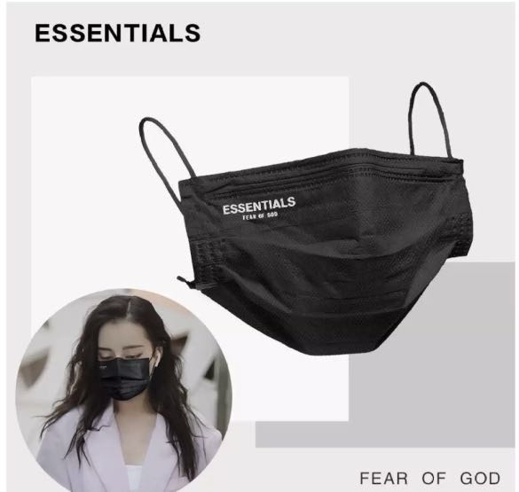 Fear Of God Essentials Face Mask Black, Health & Nutrition, Face Masks ...