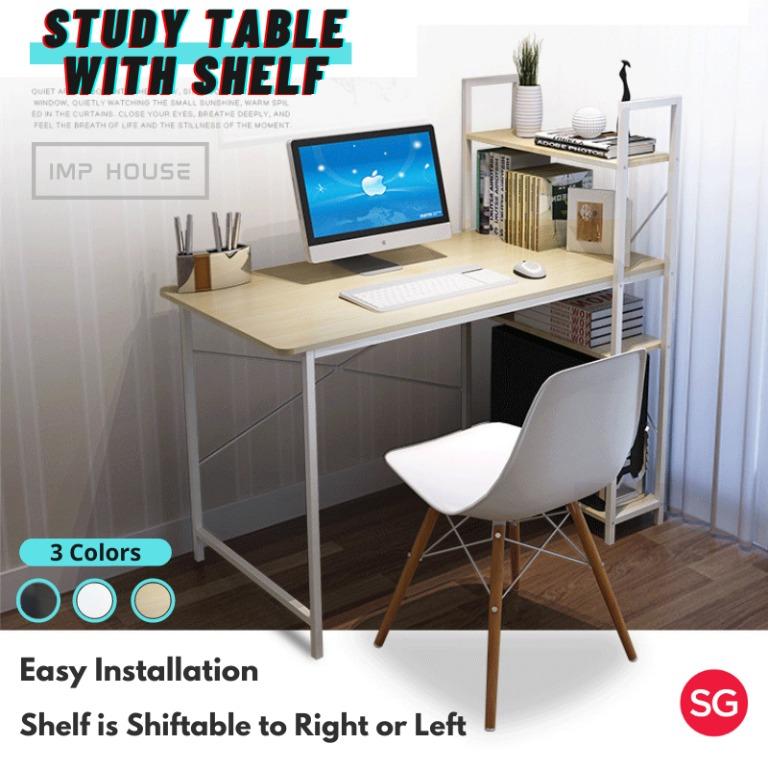 [Free Delivery] Minimalist Student Study Table with Shelf 120cm ...