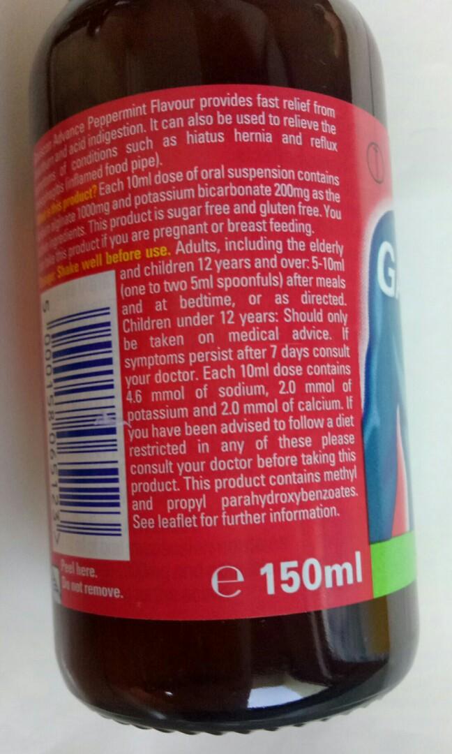 GAVISCON ADVANCE, Health & Nutrition, Health Supplements, Vitamins ...