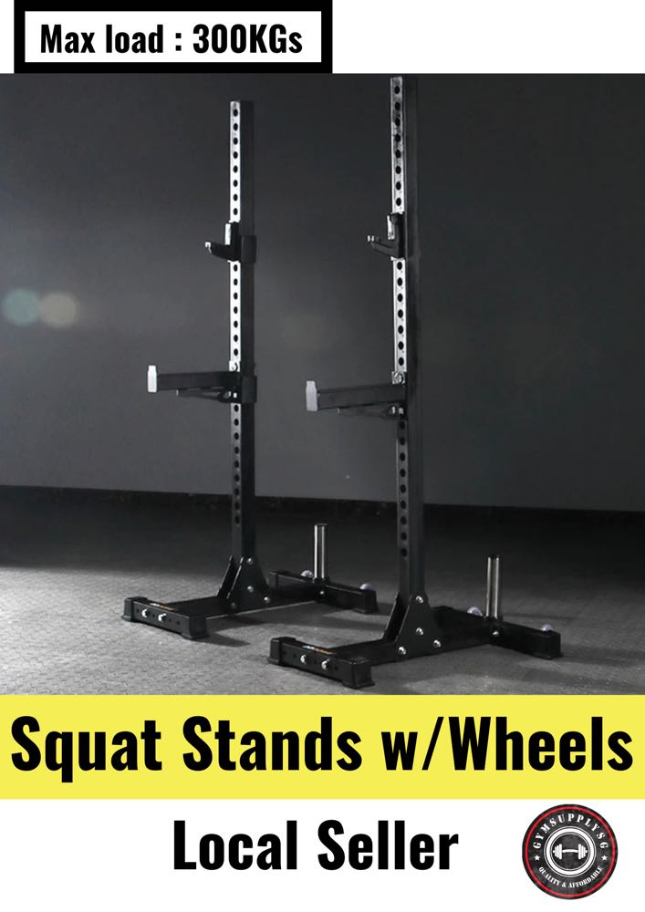 Heavy duty squat rack w/ wheels (SG ready stock), Sports Equipment ...