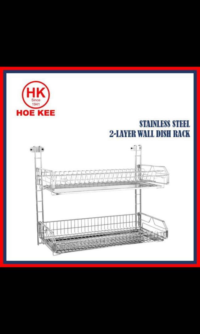 Hoe Kee stainless steel dish rack, Furniture & Home Living, Kitchenware ...