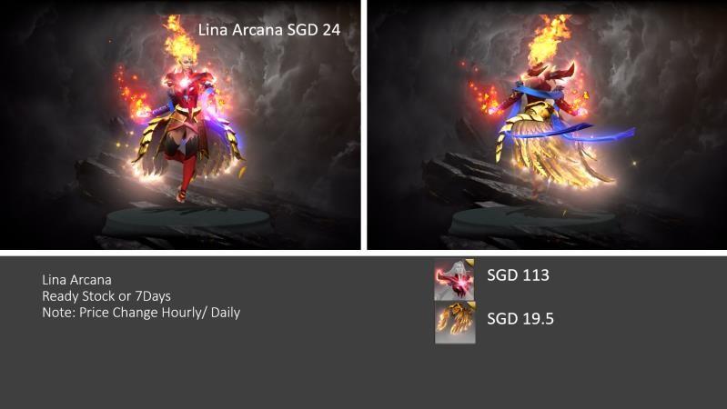 Lina Arcana + Immortals‼️Dota 2, Video Gaming, Gaming Accessories, In ...