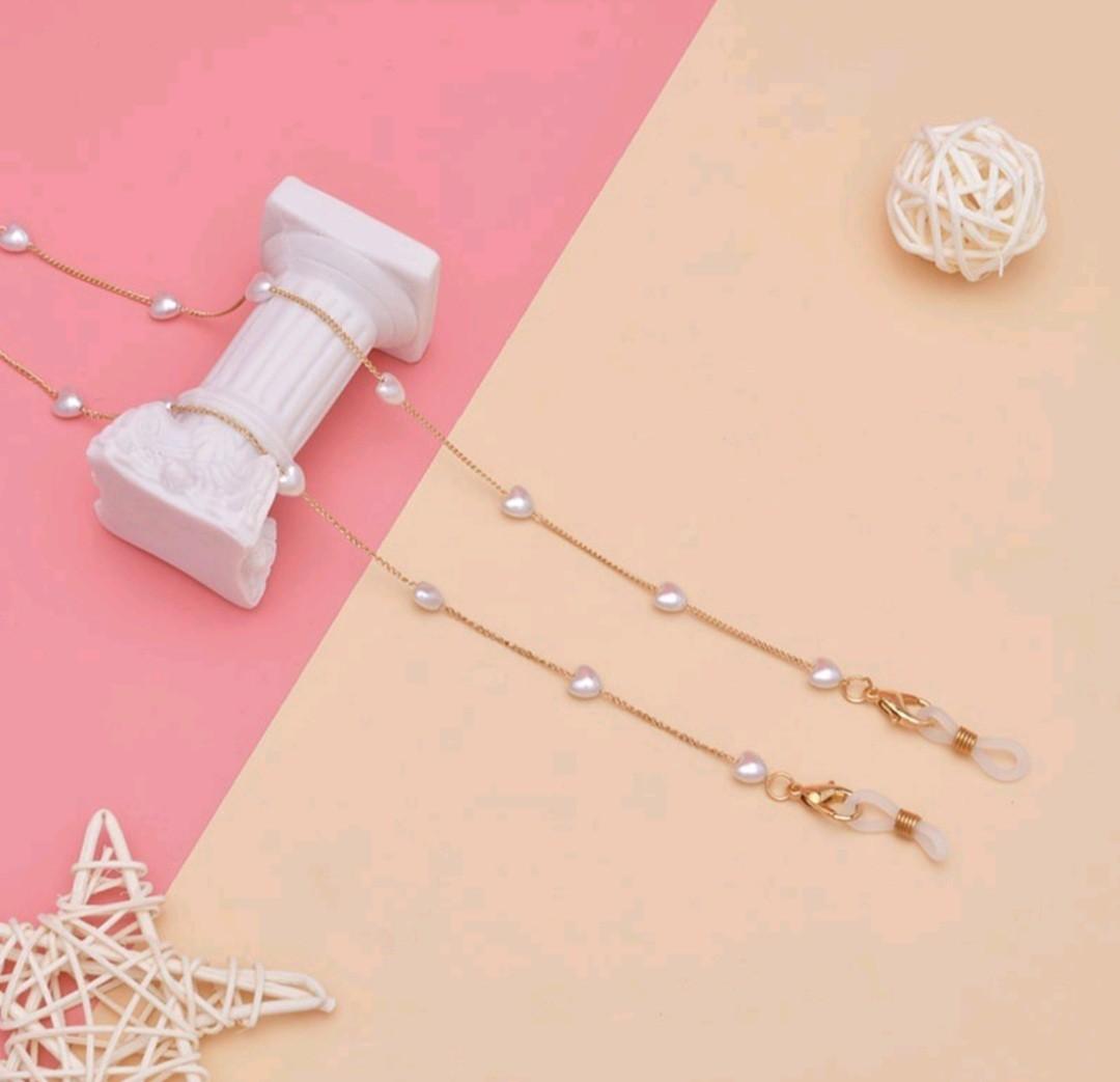 Mask Strap Korean Fashion Pearl Halter Mask, Everything Else on Carousell