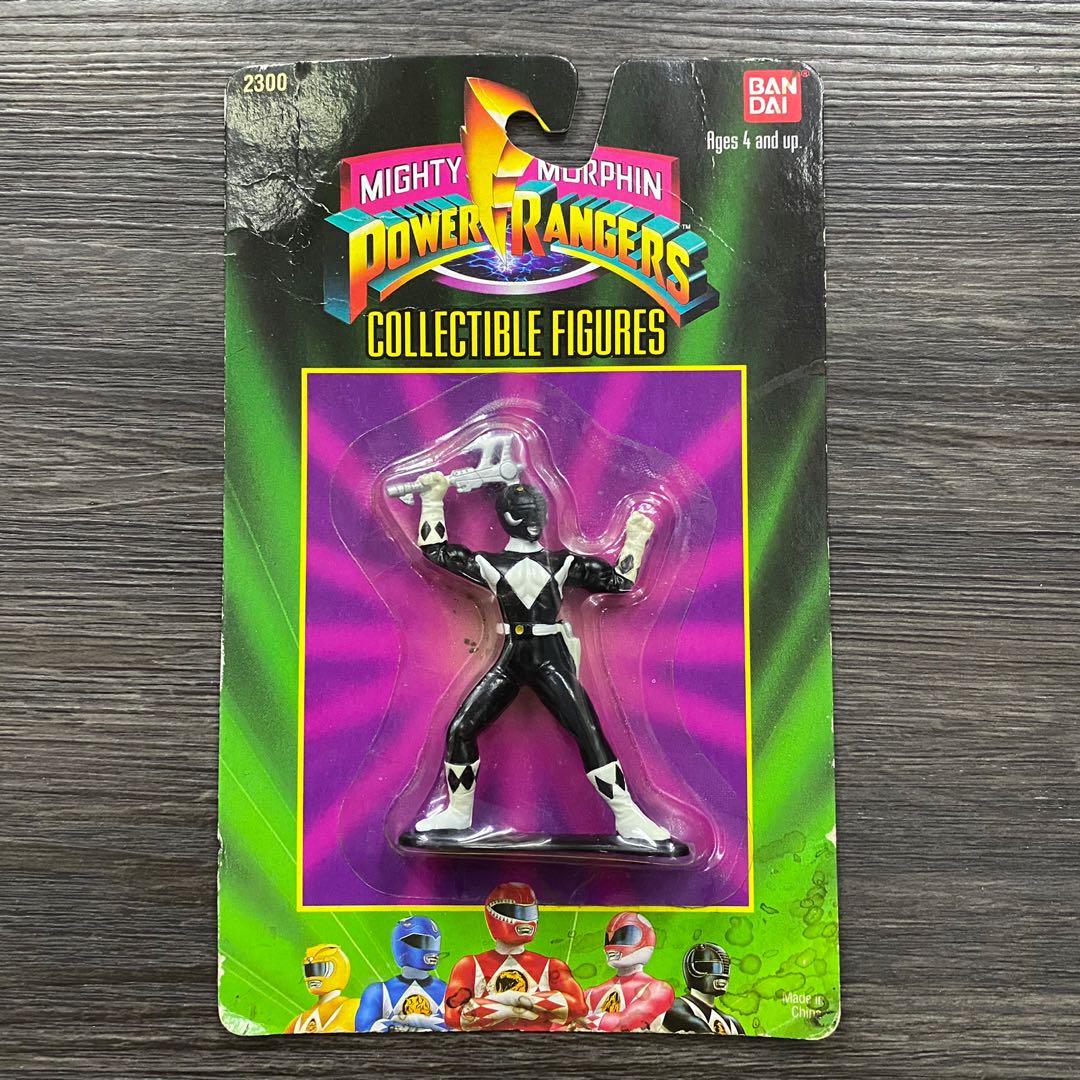 Mighty Morphin Power Ranger Collectible Figures - Zack the Black Ranger ...