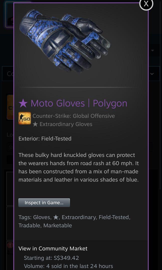 Moto gloves Polygon, Video Gaming, Gaming Accessories, In-Game Products ...