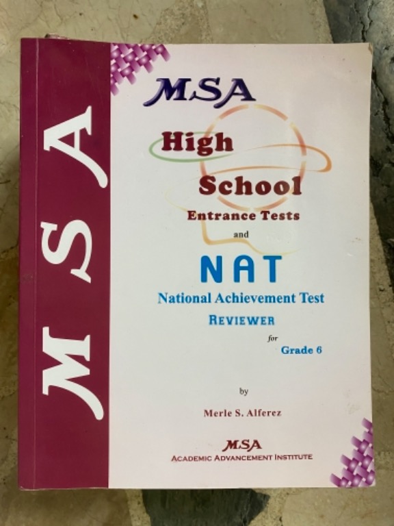 MSA High School Entrance Tests and NAT Reviewer, Hobbies & Toys, Books ...