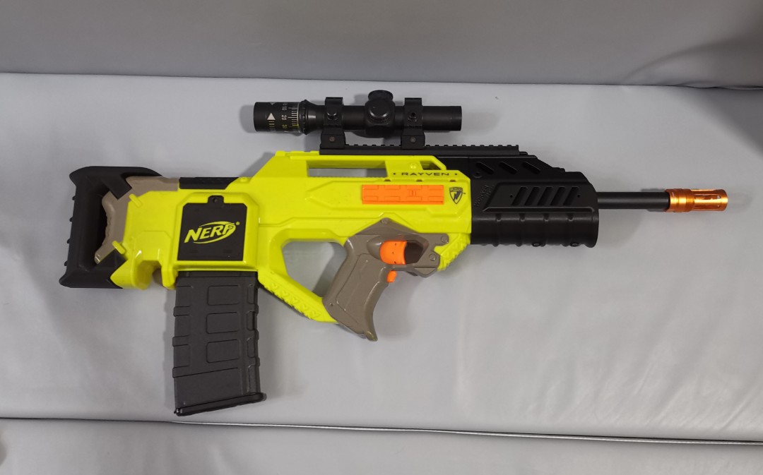 Nerf Rayven modded to elite level and 3D printed kit, Hobbies & Toys ...