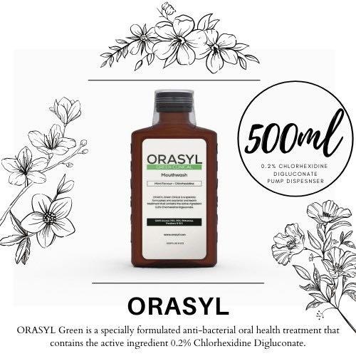 ORASYL GREEN MOUTHWASH (100ML/250Ml/500ML) 0.2% Chlorhexidine ...