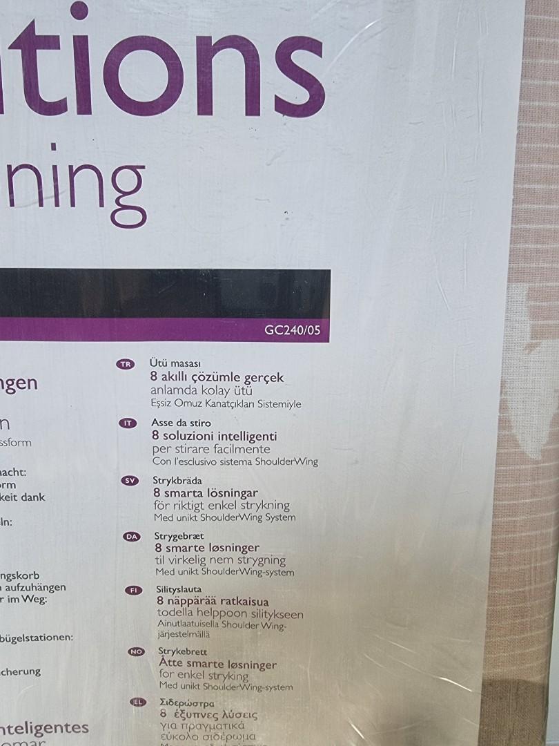 Philips Easy-8 Ironing Board GC240/05, Furniture & Home Living ...