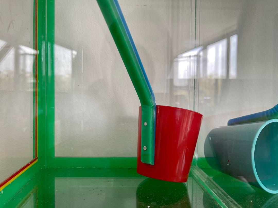 Retro soya bean milk acrylic container with lids and 2 scoops ...