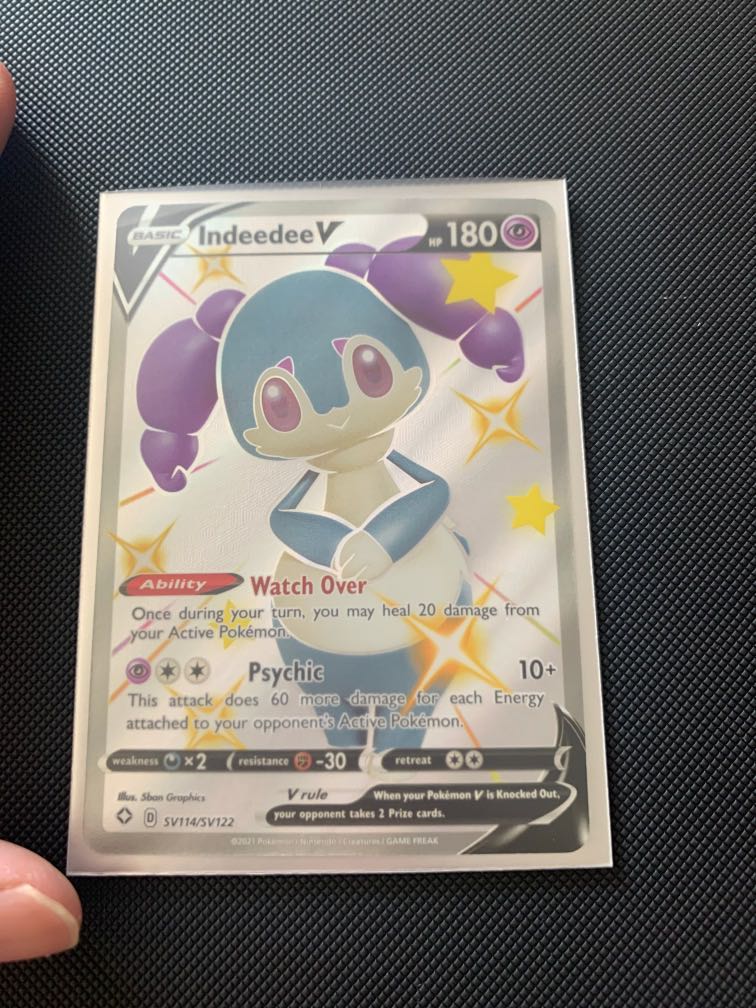 Shiny indeedee V shiny fates, Hobbies & Toys, Toys & Games on Carousell