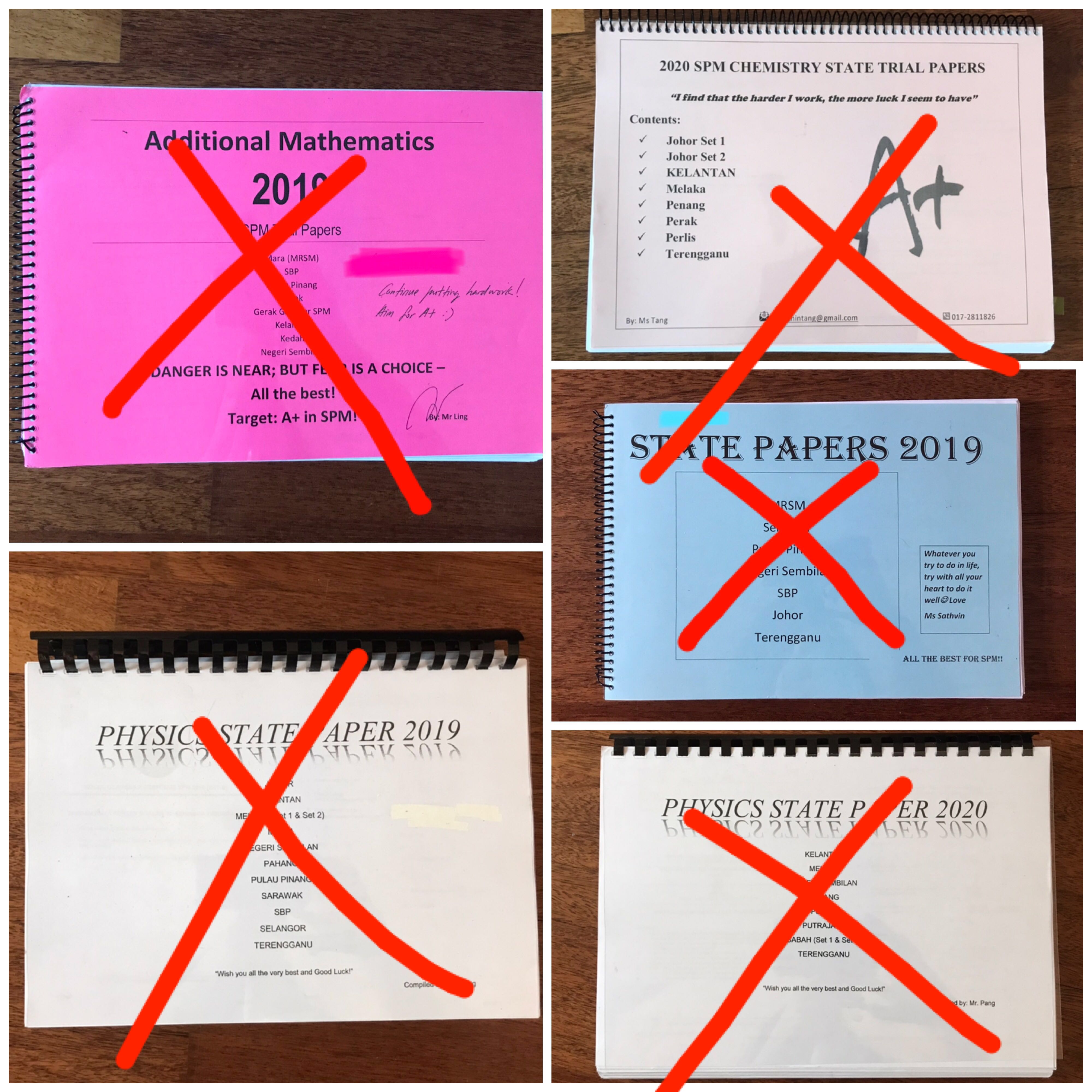 SPM State Trial Papers Compilation (OP: RM 30++), Hobbies & Toys, Books ...