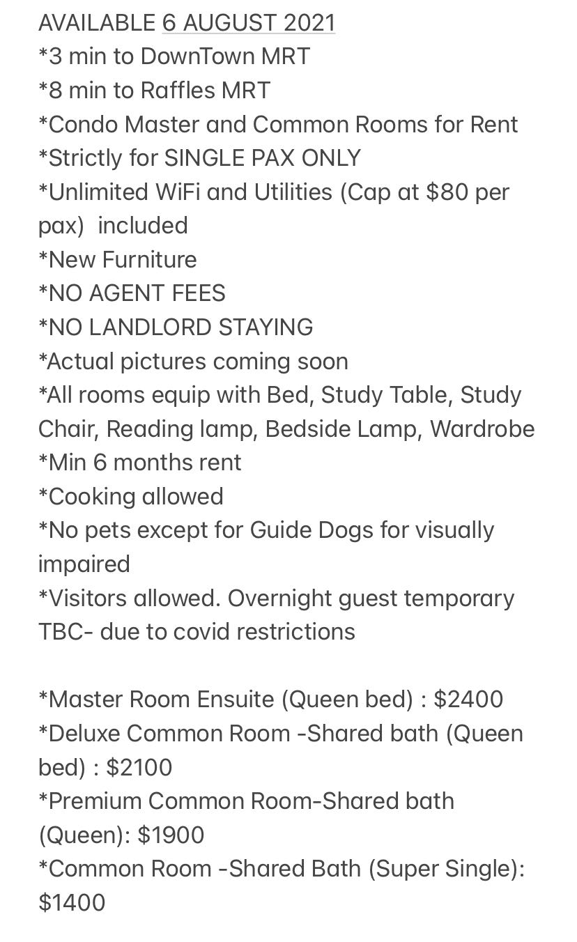 the Sail @ Marina Bay - single rooms for rent, Property, Rentals ...