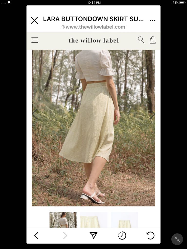 The willow label LARA BUTTONDOWN SKIRT SUNSHINE, Women's Fashion ...