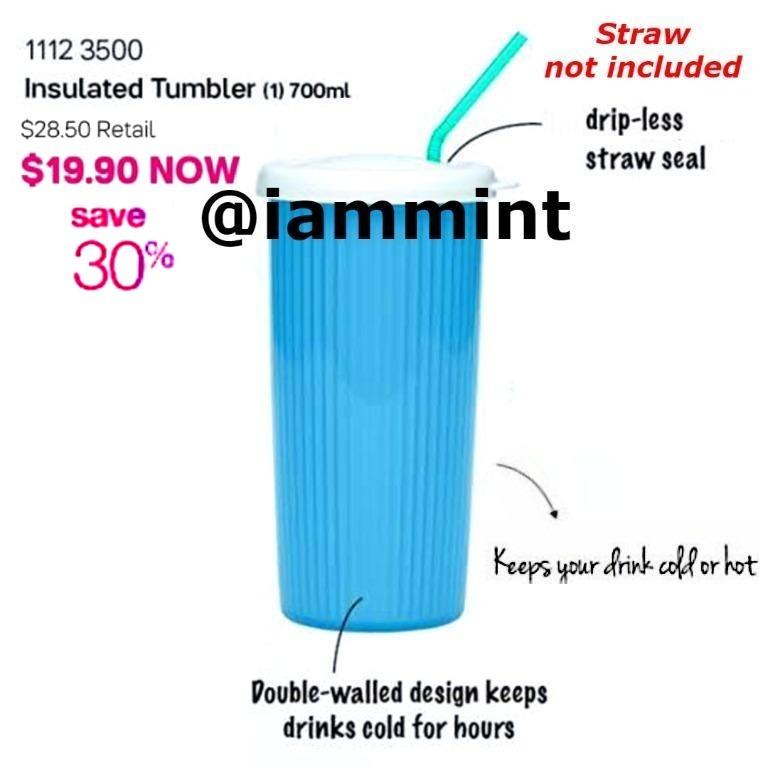 Tupperware 700 ml Insulated Water Bottle Tumbler Cup Container with ...