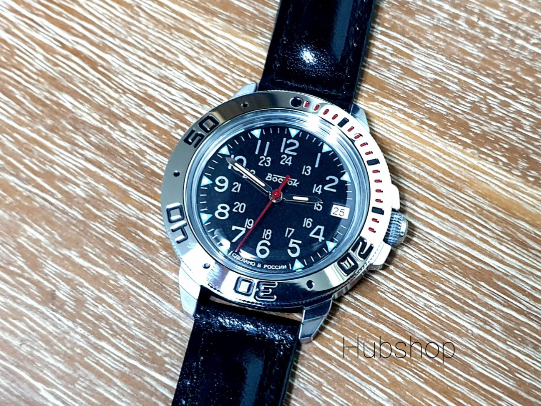 Vostok Komandirskie Field Watch Mechanical with bezel mod. Free courier ...