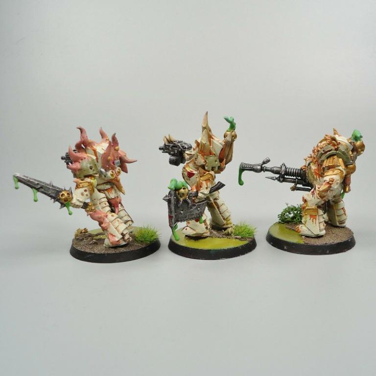 Warhammer 40k Army Death Guard Blightlord Terminators x3 Painted ...